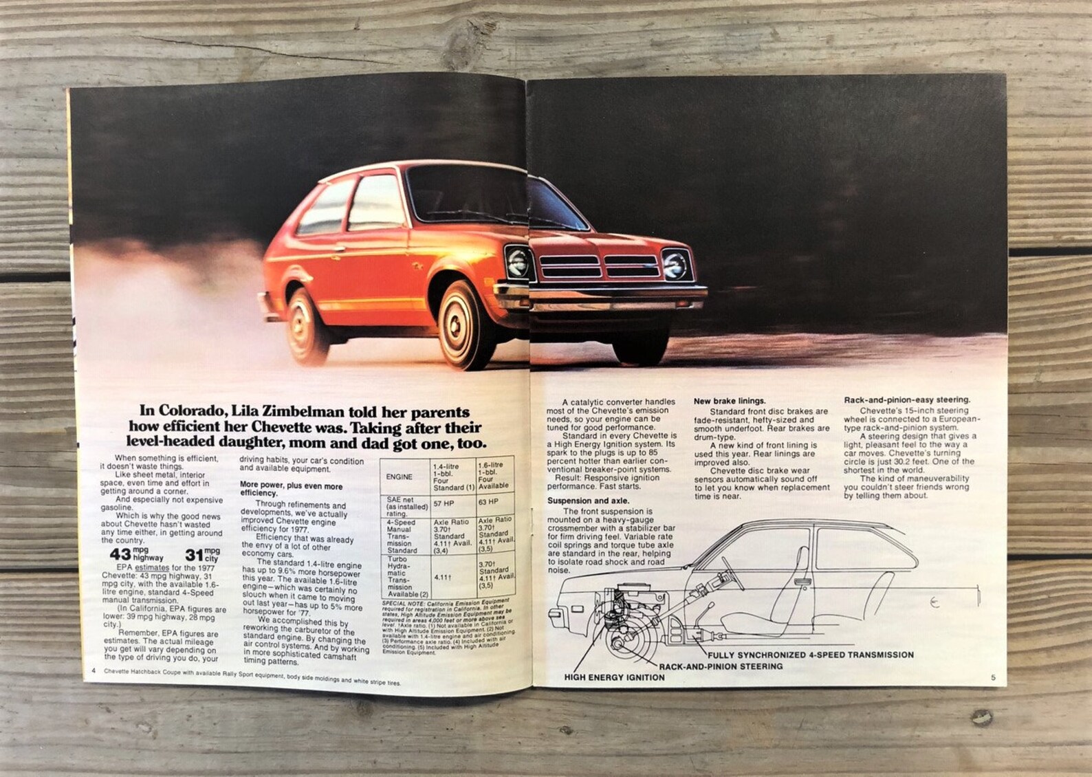 1977 Chevrolet Chevette Original Dealer Sales Brochure 8 - Etsy