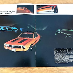 1969 AMC the Big Bad Colors AMX / Javelin Original Dealer Sales ...