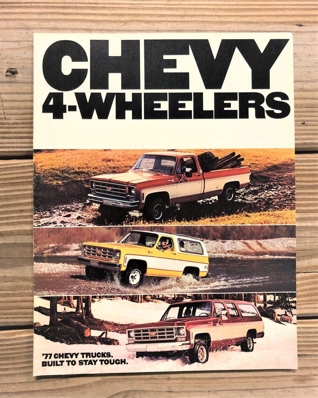 1977 Chevrolet 4WD Trucks Original Dealer Showroom Sales Brochure 8 1/2 ...