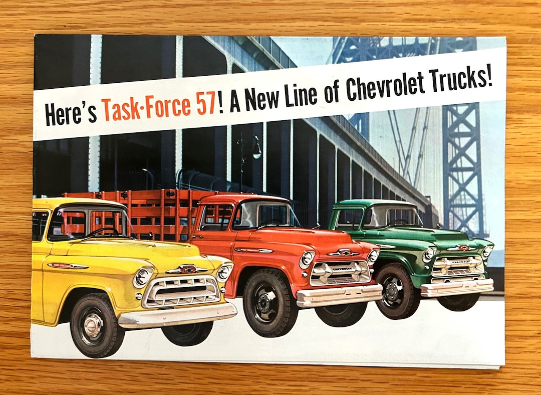 1957 Chevrolet Trucks Original Dealer Showroom Sales Brochure / Poster ...