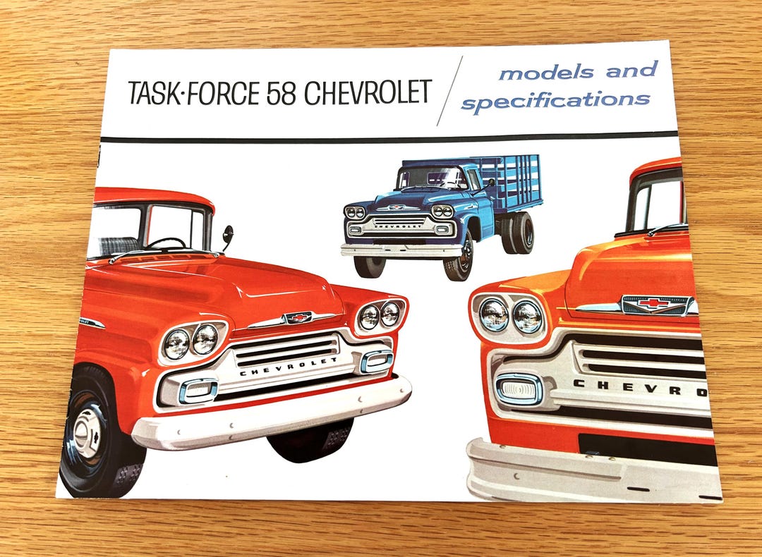1958 Chevy Task Force Truck Brochure: Original Dealer Sales Catalog - Etsy