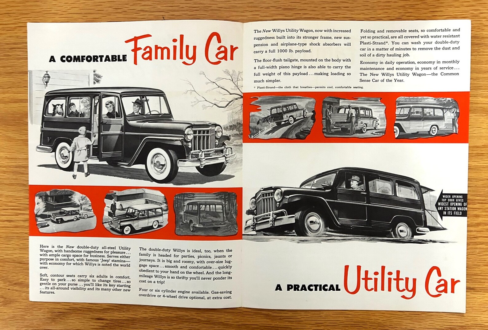 1956 Willys 2-wheel Drive Utility Wagon Original Dealer Showroom Sales ...