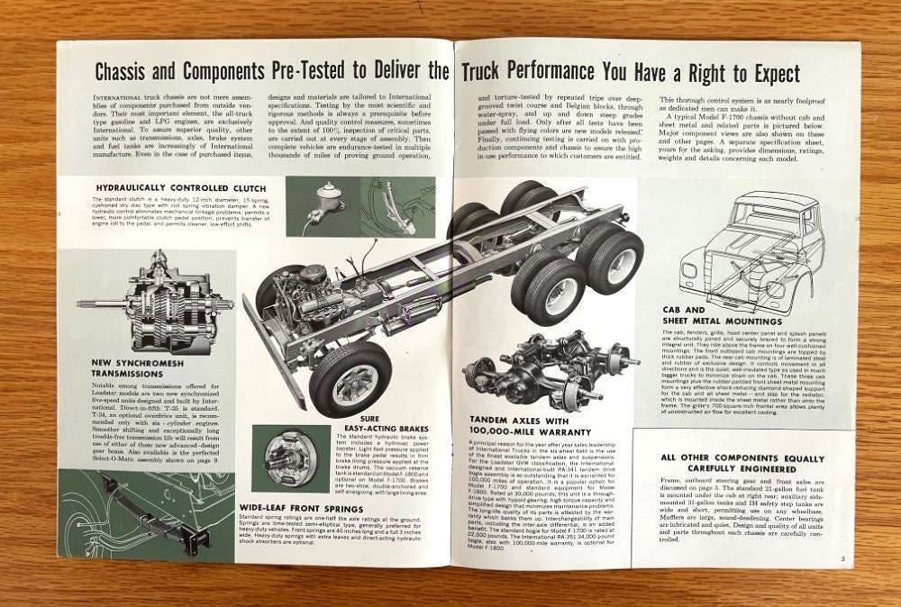 1966 International Loadstar 1700 1800 Four Wheel Models Original Dealer ...