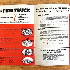 1955 Willys 4-wheel Drive Fire Truck - Original Dealer Showroom Sales ...