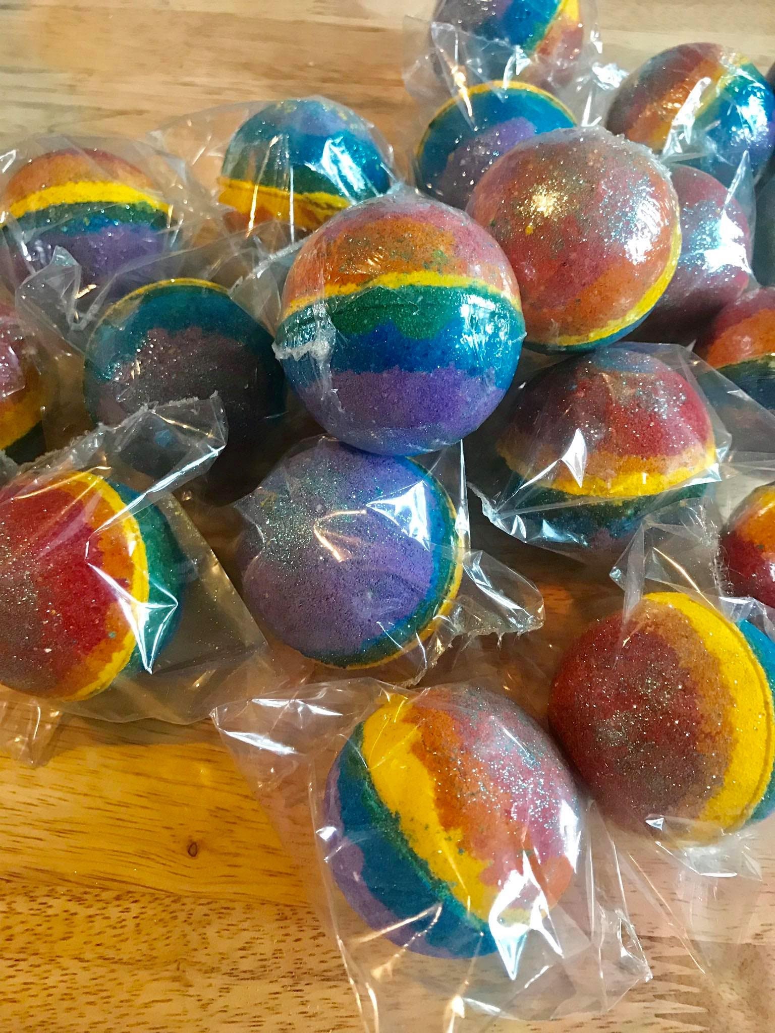 Rainbow, Bath Bomb Colorful Bath Bombs for Kids Tie Dye Bath Bomb Gift ...