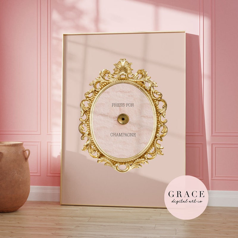 Champagne Print - Etsy