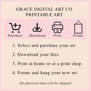 Pink Wall Prints 5 PRINTABLES Wall Decor Dorm Decor Wall Poster Set ...