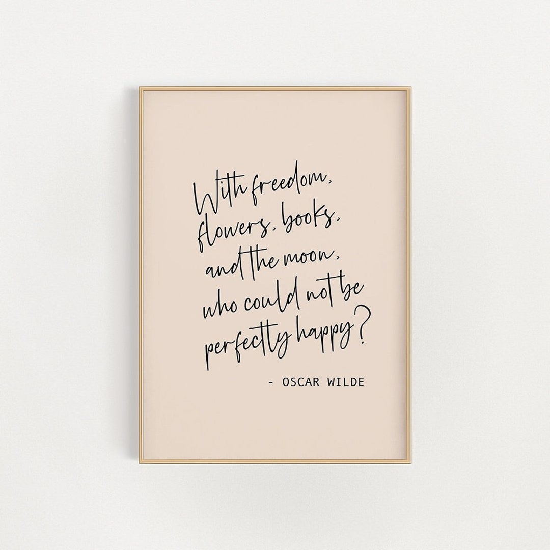 Oscar Wilde Quote Printable Poster, Instant Download Quote Poster ...
