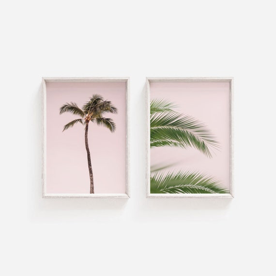 Set of Two Palm Prints Palm Tree Print Botanical Prints | Etsy