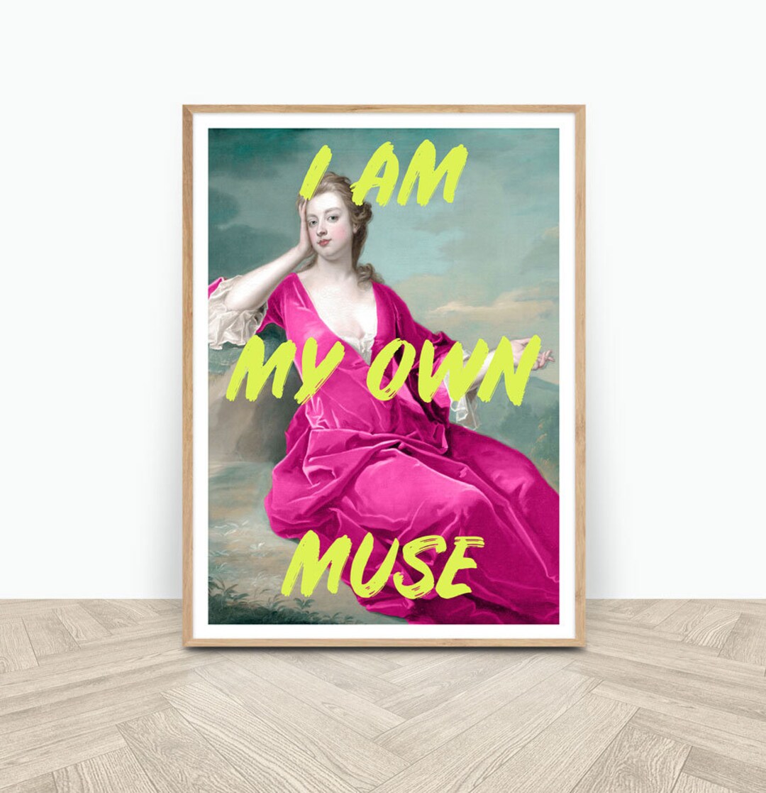 My Own Muse Art Print, Digital Download Print, Altered Art, Maximalist ...