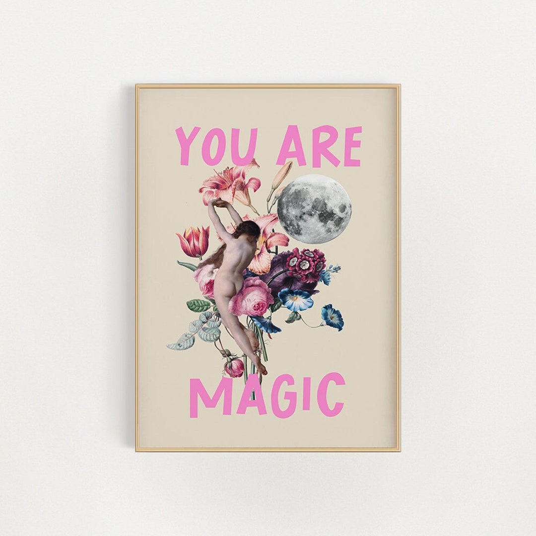 You Are Magic Wall Art Print, Pink Wall Art, Printable Poster, Digital ...