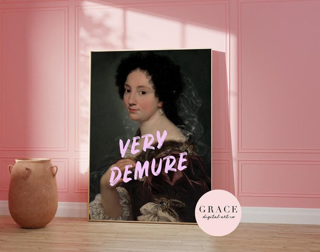 Very Demure Wall Art Print | Digital Prints | Eclectic Home Decor ...