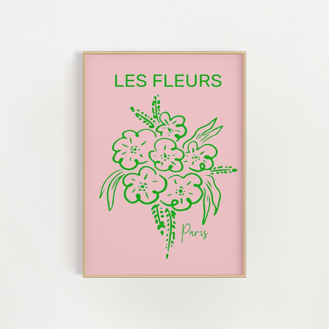 Spring Wall Art Print | Pink Printable Poster | Floral Wall Decor ...