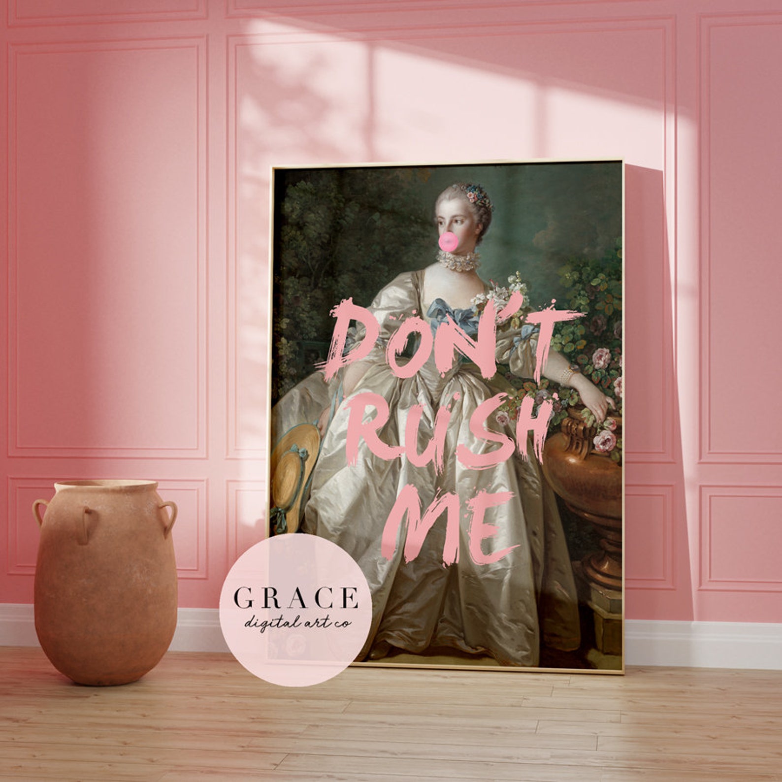 Don't Rush Me Print Digital Prints Pink Poster - Etsy