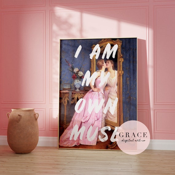 I Am My Own Muse Feminist Poster Altered Art Print Vintage - Etsy