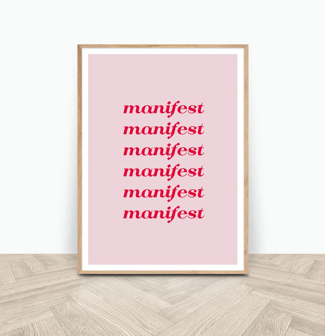 Manifest Wall Print Pink Goals Print Digital Download | Etsy