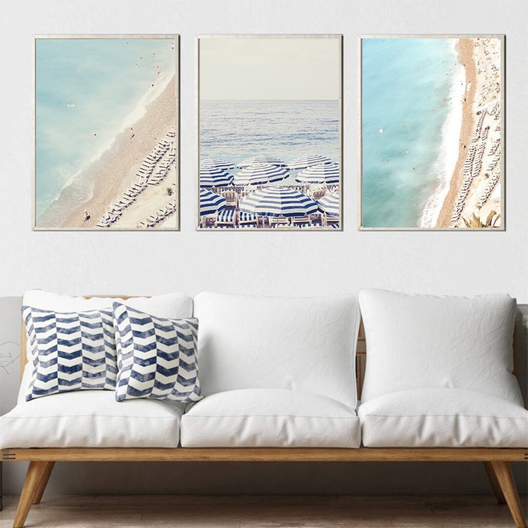 Beach Print, Beach Photography Print Set, Digital Download Beach Poster ...