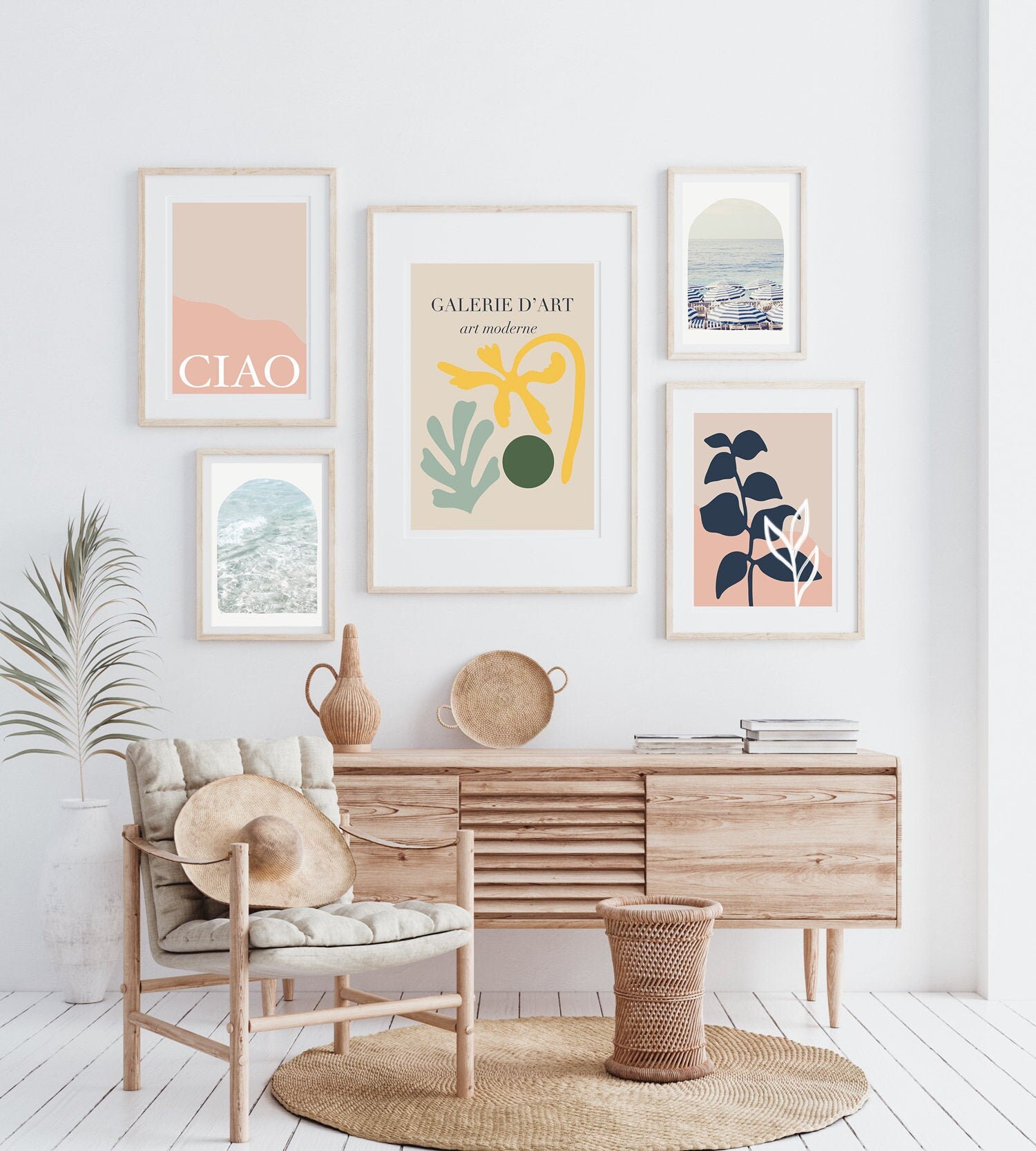 Modern Gallery Wall Print Set Digital Downloads Beach Print | Etsy