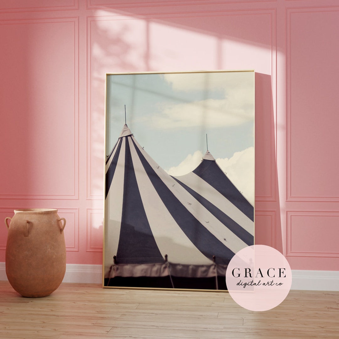 Circus Tent Print - Nursery Wall Art - Digital Download Print - Etsy