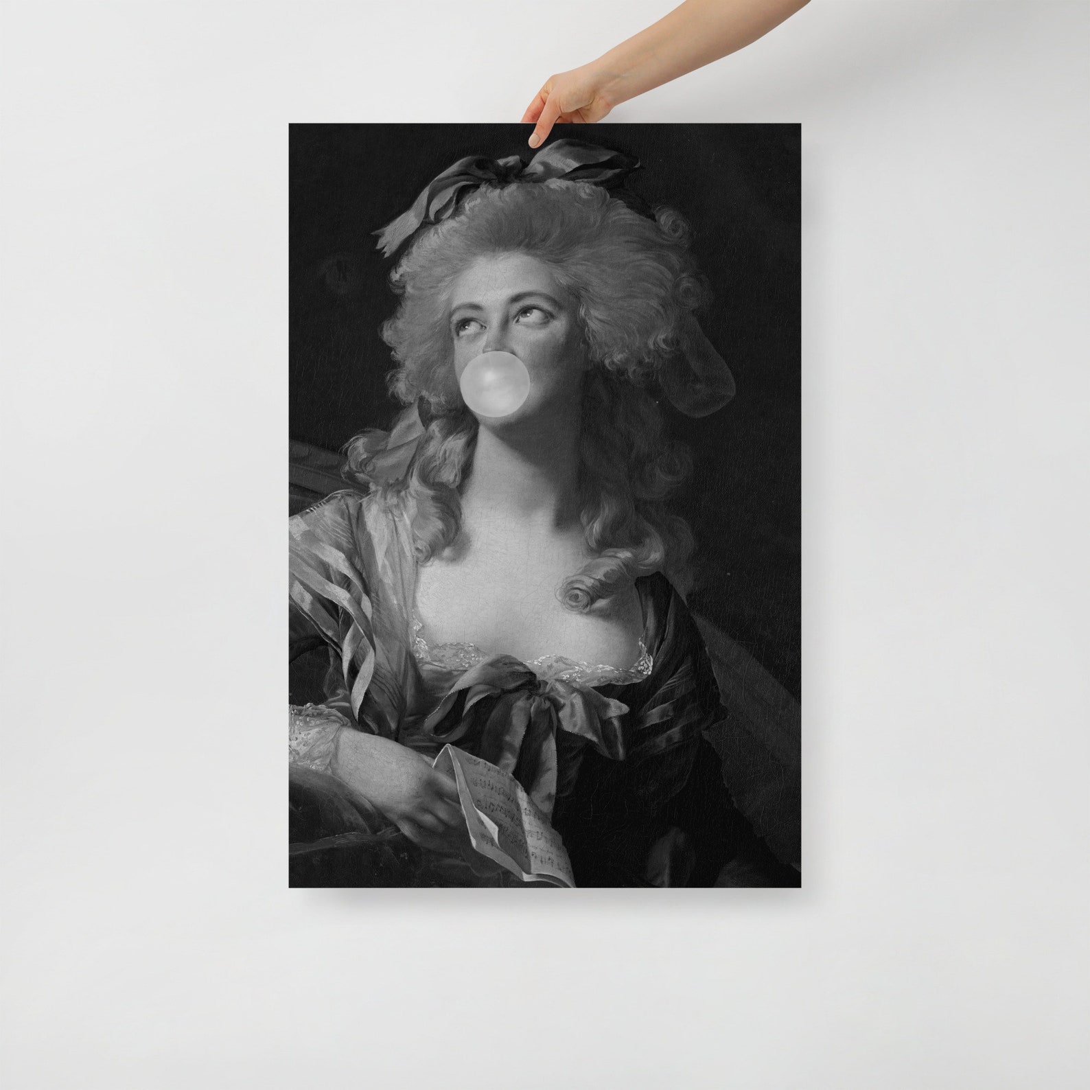 Black and White Bubble-gum Poster Printed and Shipped - Etsy