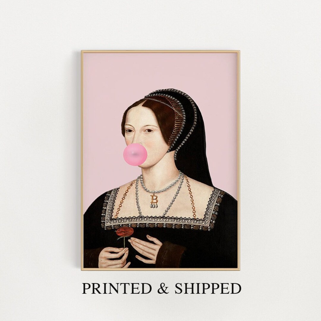 Pink Anne Boleyn Tudors Poster - Printed and Shipped - Etsy