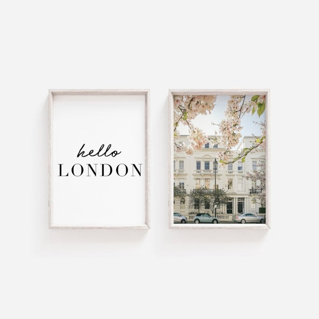 London Print Set, London Typography Print, Notting Hill Print ...