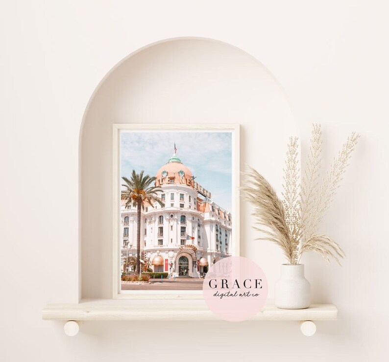 French Riviera Print Building Printable Wall Art Digital - Etsy