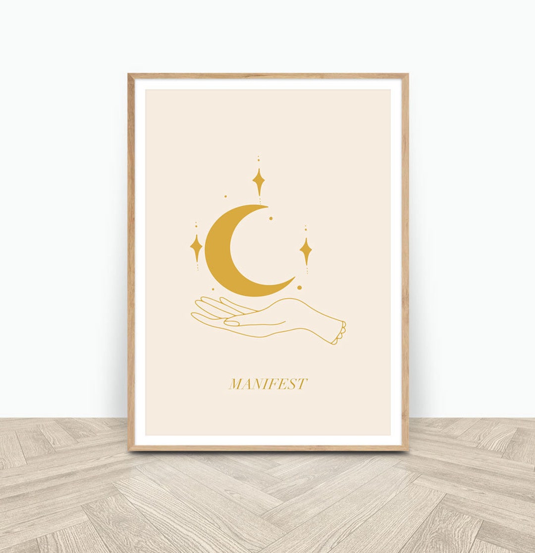 Manifest Wall Print, Goals Print, Digital Download, Manifesting Decor ...
