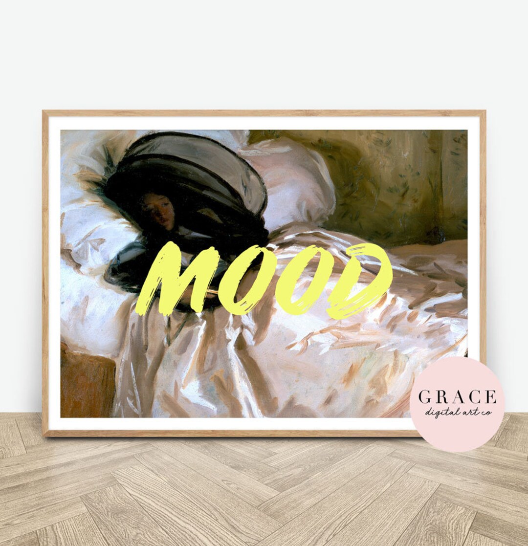 Mood Altered Art Print Yellow Decor Funny Quote Print - Etsy