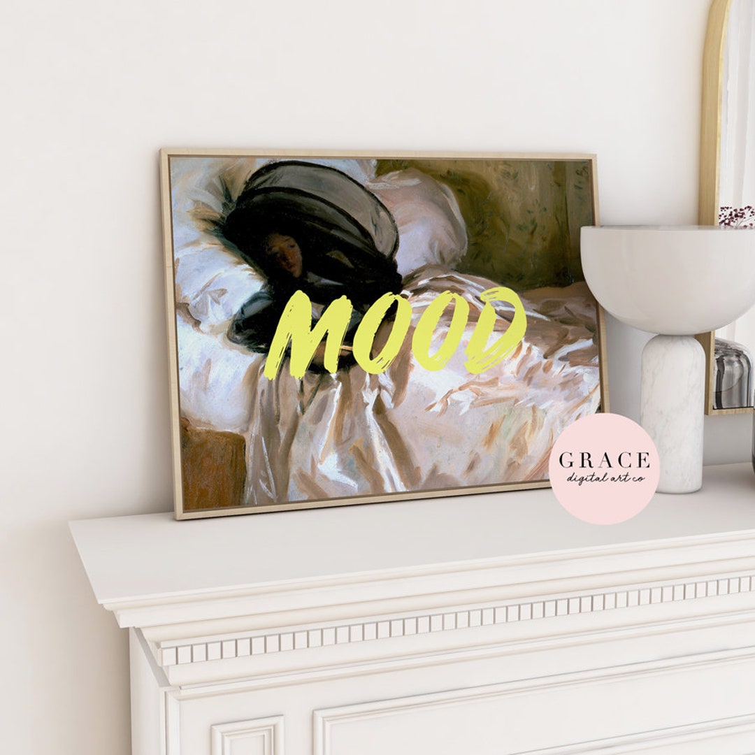 Mood Altered Art Print, Yellow Decor, Funny Quote Print, Gallery Wall ...