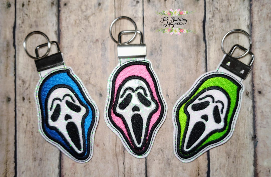 Ghost Face Key Fob, Scream Key Fob, Horror Keychain, Halloween Keychain ...
