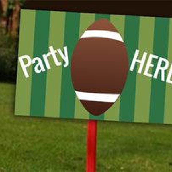 Football Birthday Party Yard Sign - Etsy
