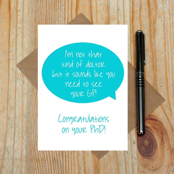Phd Graduation Card - Etsy