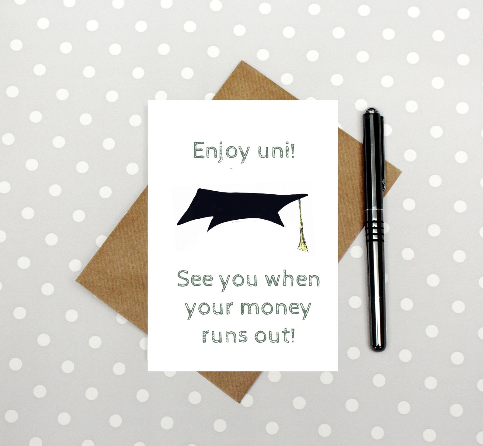 Uni Card Freshers Card New Student Card Good Luck Card - Etsy UK