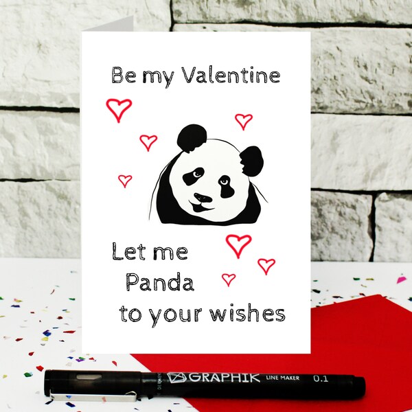 Funny Panda Card - Etsy