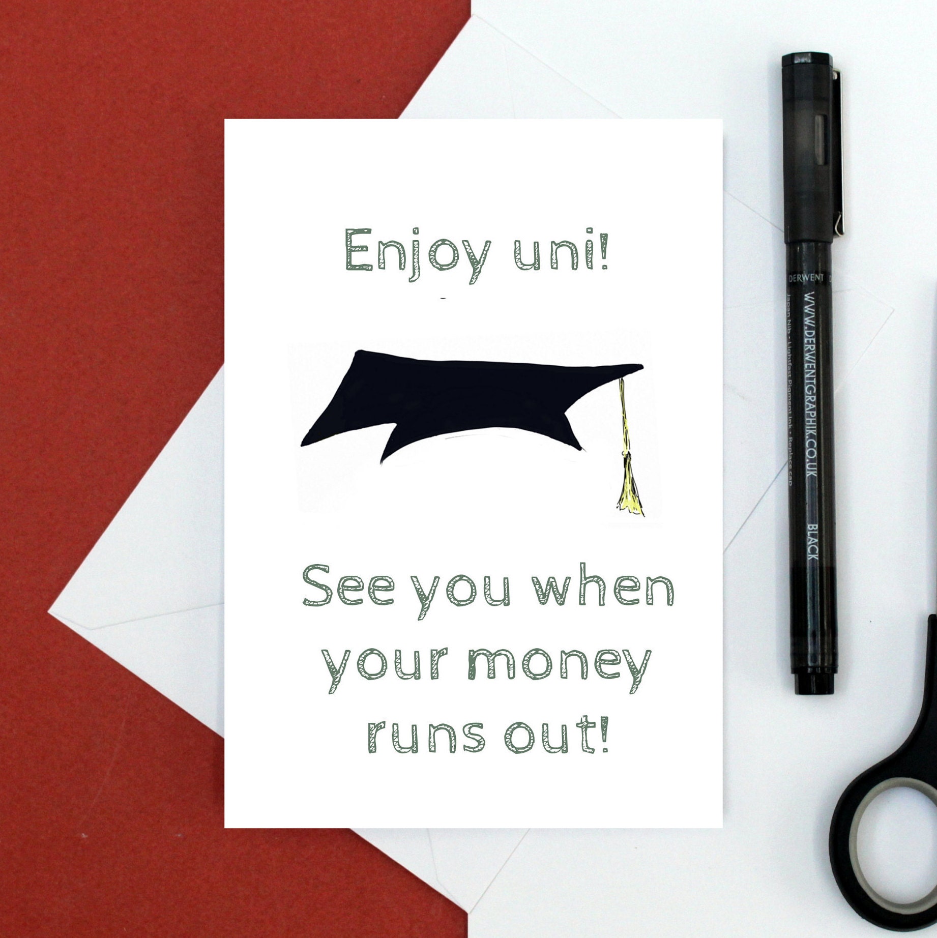 Uni Card Freshers Card New Student Card Good Luck Card - Etsy UK