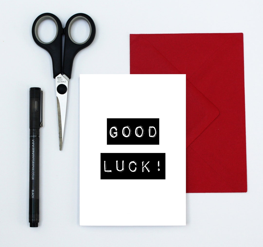 Retro Good Luck Card - Etsy