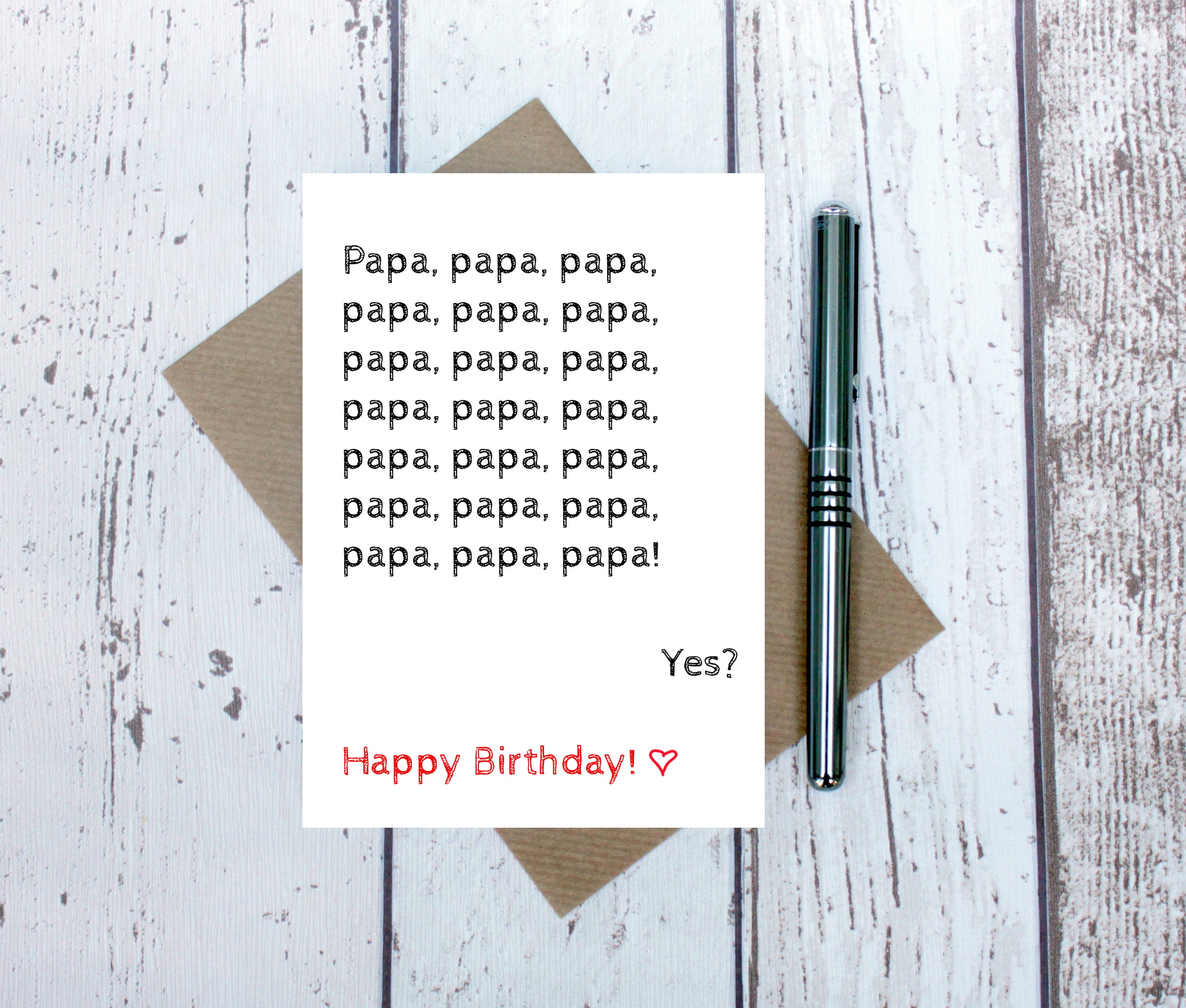 Papa Card Funny Birthday Card for Papa Cute Dad Birthday - Etsy