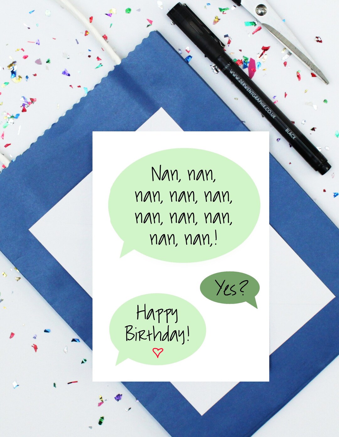 Nan Birthday Card Funny Card Toddler Nan Card Nan Joke Card Card for ...