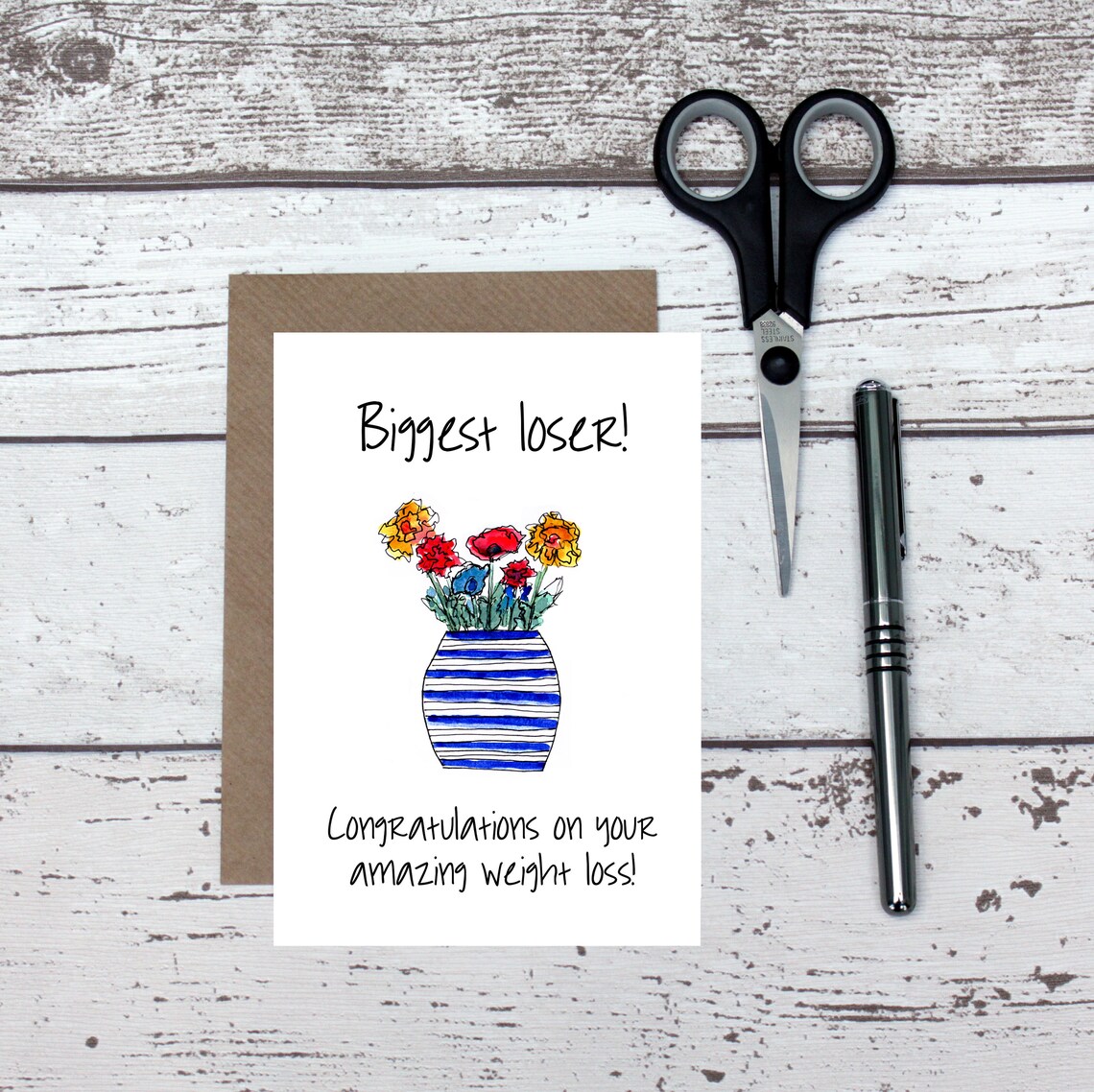 Funny Weight Loss Card Biggest Loser Card Congratulations - Etsy