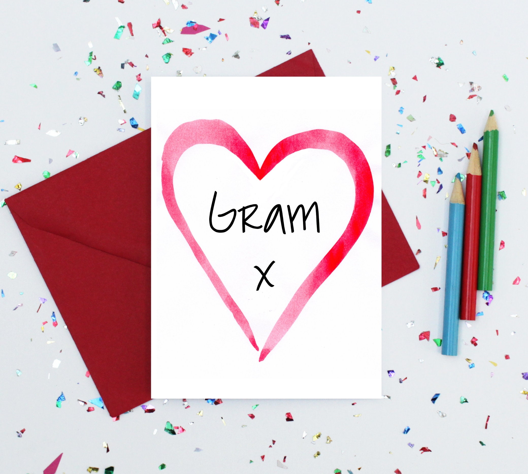Paper & Party Supplies love You Gram Gram Birthday Card Mothers Day ...