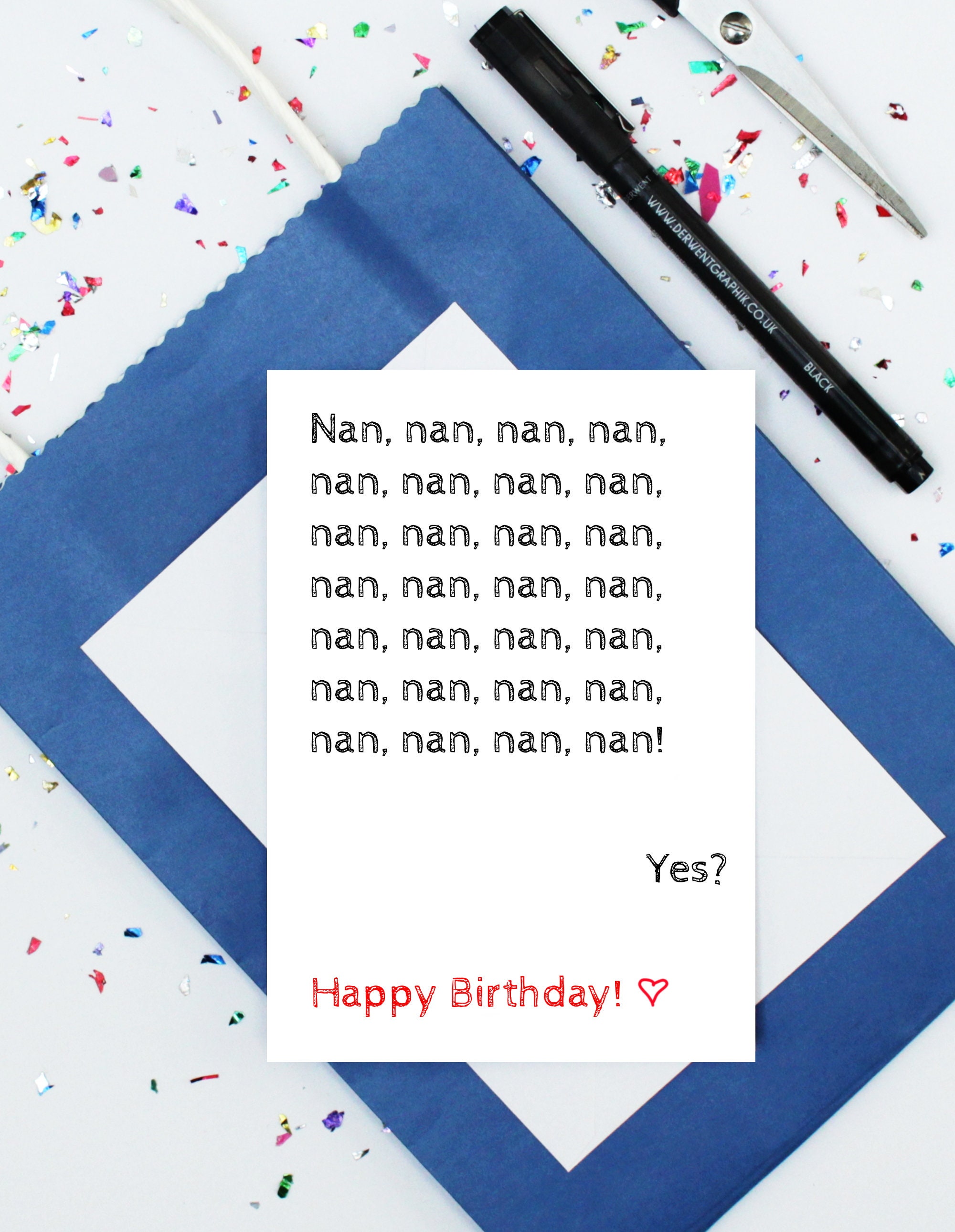 Nan Card Nan Birthday Card Funny Nan Card Birthday Card | Etsy