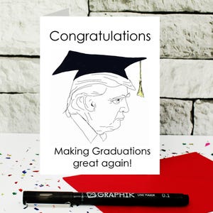 Congratulations Graduation Card Trump Great Again Card Trump Card Funny ...