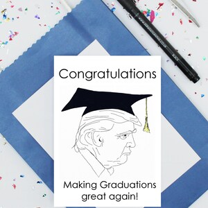 Congratulations Graduation Card Trump Great Again Card Trump Card Funny ...