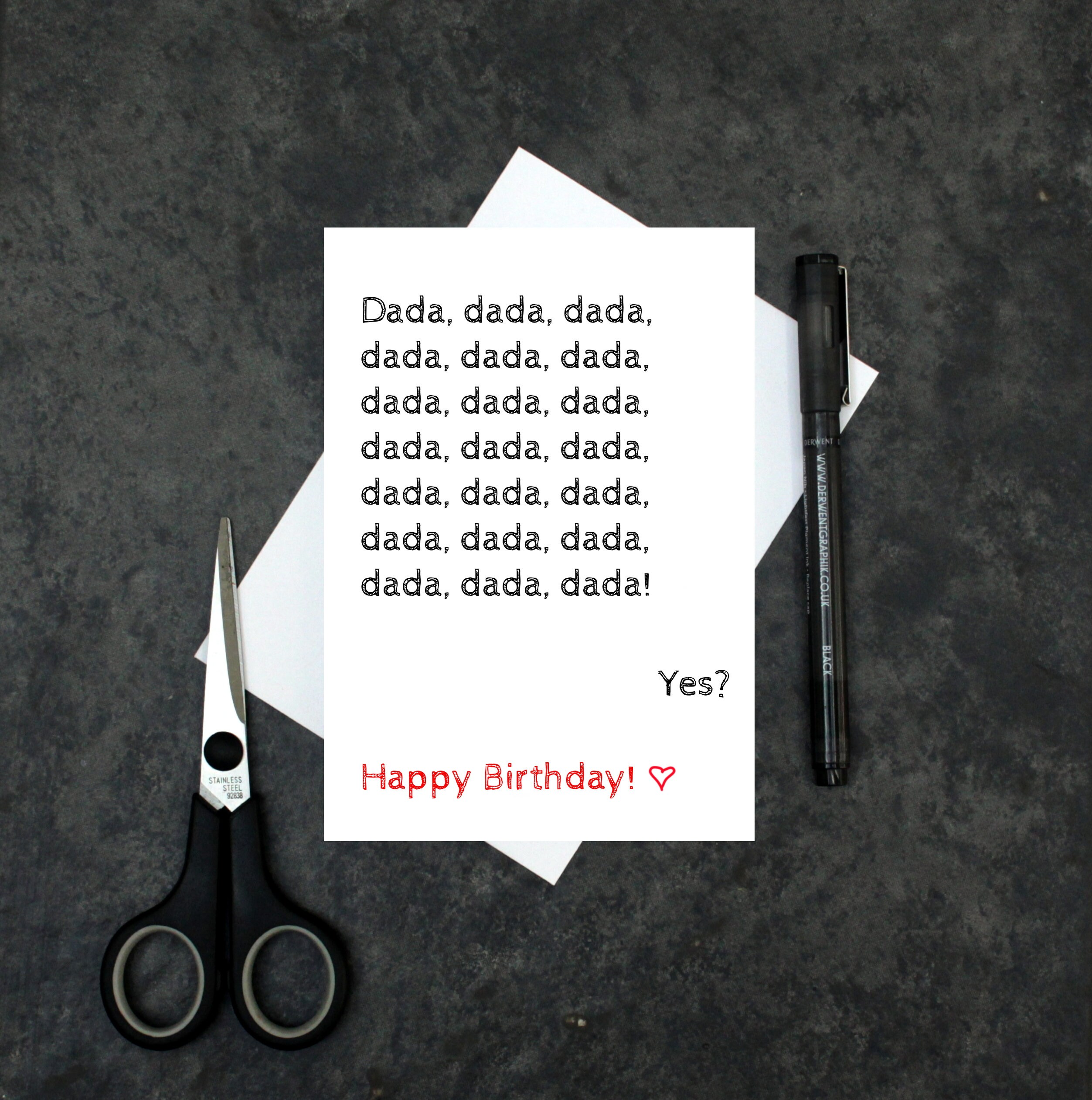 Dada Card Funny Birthday Card for Dada Cute Dada Birthday - Etsy