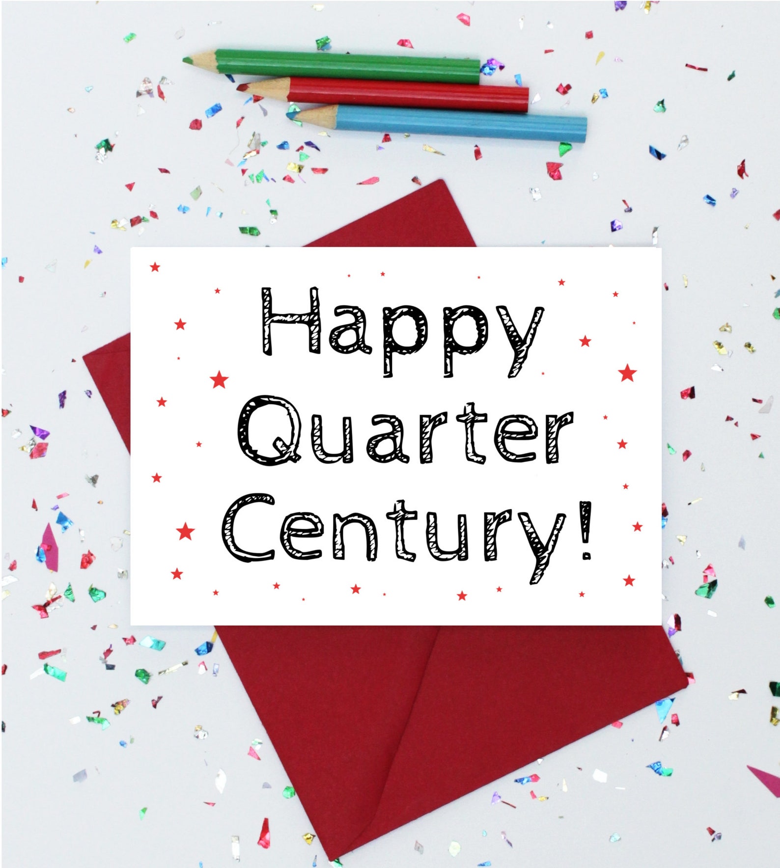 Funny 25th Birthday Card Happy Quarter Century Card - Etsy UK