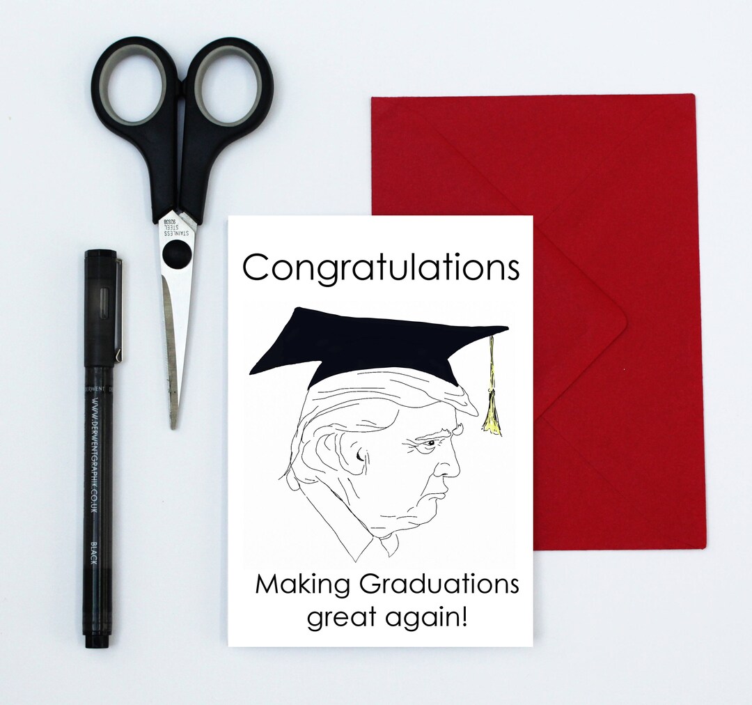 Congratulations Graduation Card Trump Great Again Card Trump Card Funny ...