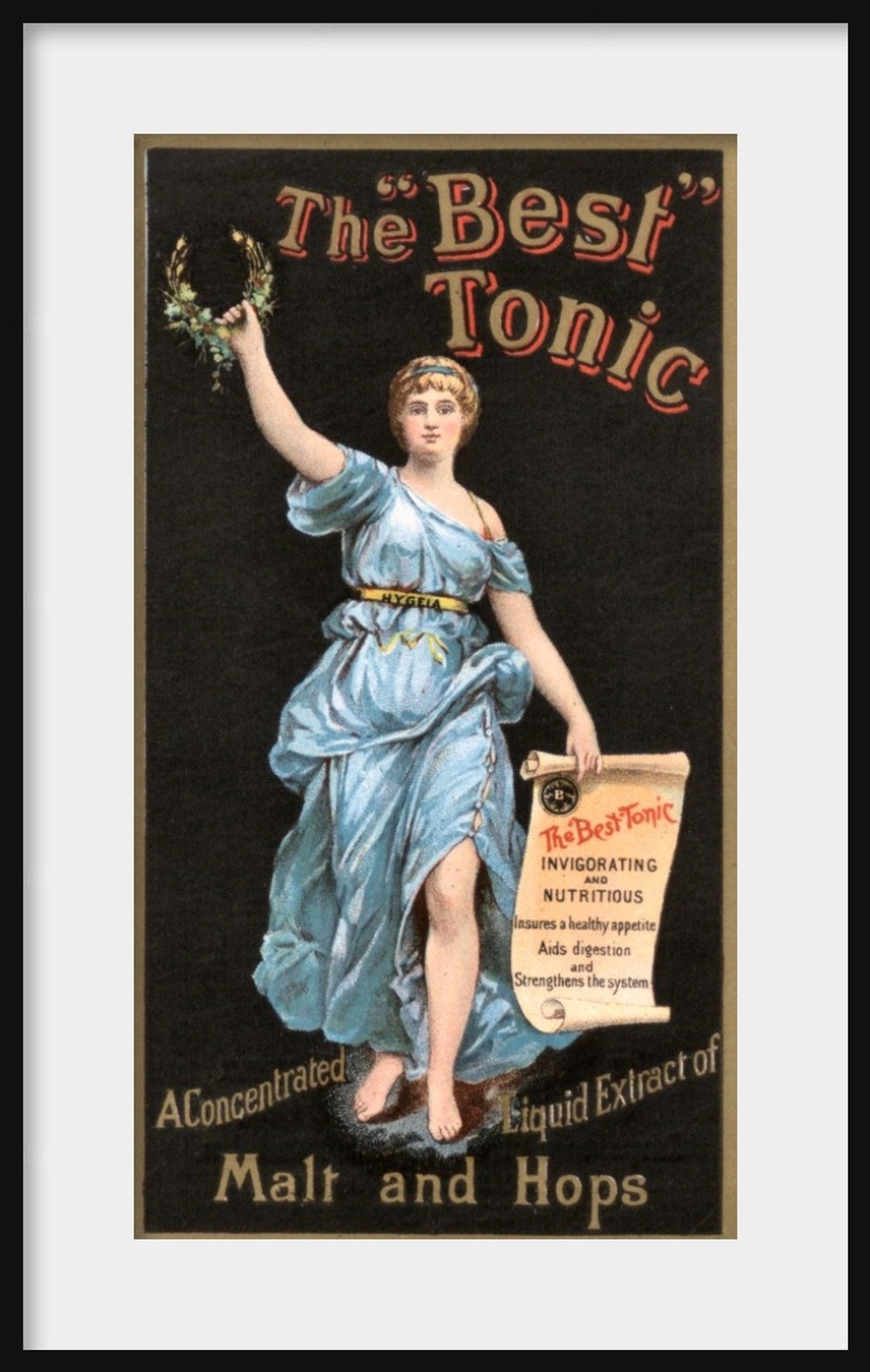 The BEST TONIC Antique Beer Advertisement, NEW Fine Art Giclee Print ...