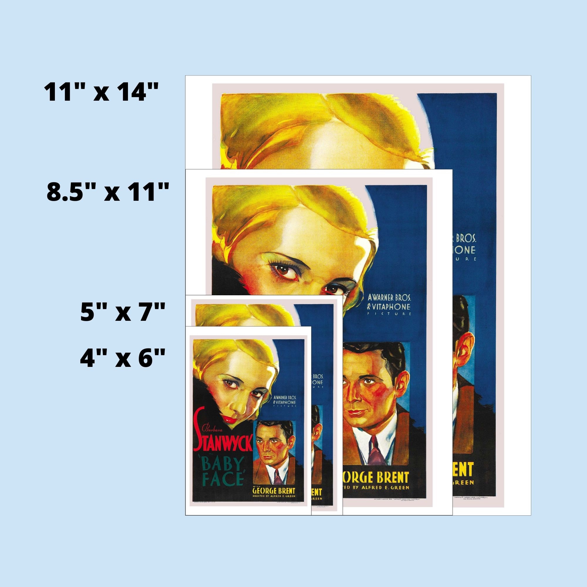 BABY FACE 1933 Movie Poster NEW Fine Art Giclee Print Pre - Etsy Australia