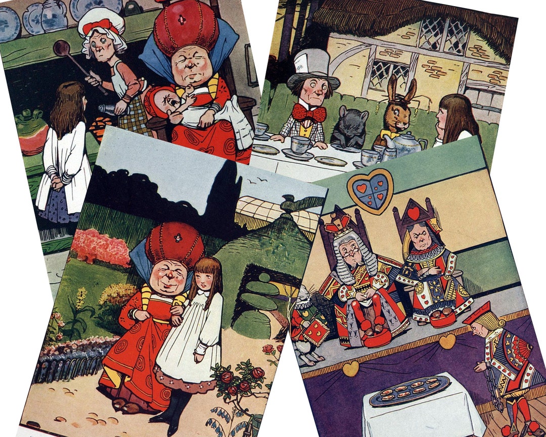 4 ALICE in WONDERLAND Illustrations by Gordon Robinson NEW - Etsy